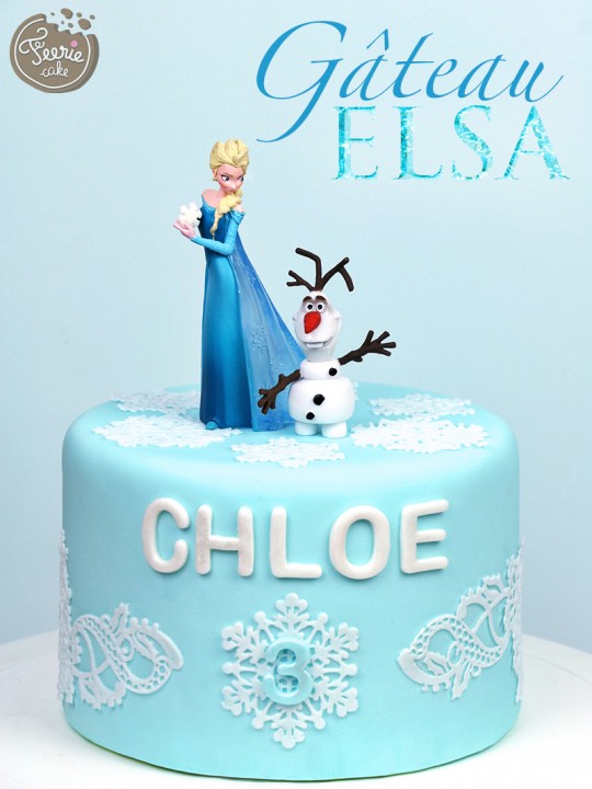 Fiche recette - Gâteau à thème - Elsa, Reine des Neiges - Féerie cake